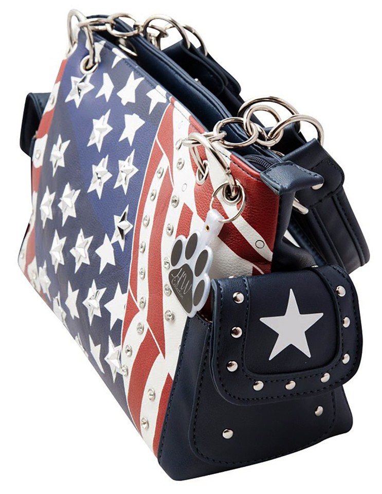 USA American Flag Purse Stars Stripes Western Patriotic Handbag Wallet ...