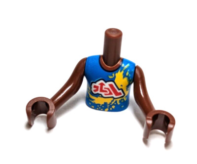 Lego - Mini Doll Torso - Blue, Sleeveless, Dark Skin | eBay