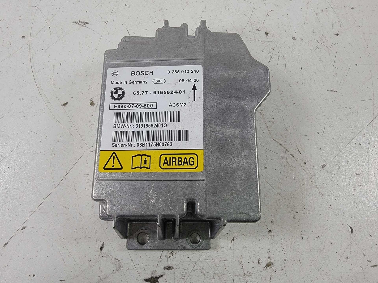 08-13 BMW E93 M3 OEM Series Convertible Center Main Safety Control ...