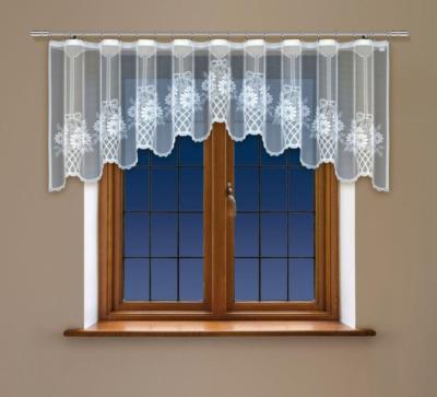 Jacquard kitchen window net curtain with curtain tape WHITE 35"x118"or ...