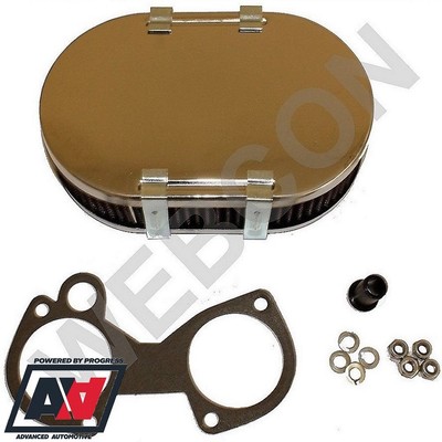 Genuine Weber 40 45 DCOE Carburettor Chrome Air Filter Kit 45mm Height ...