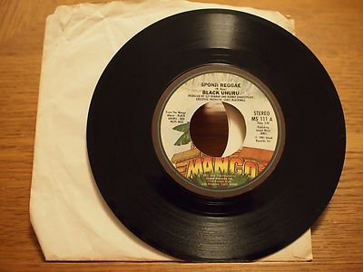 BLACK UHURU Sponji Reggae Push Push 7" VINYL Original Single 1981 Mango ...