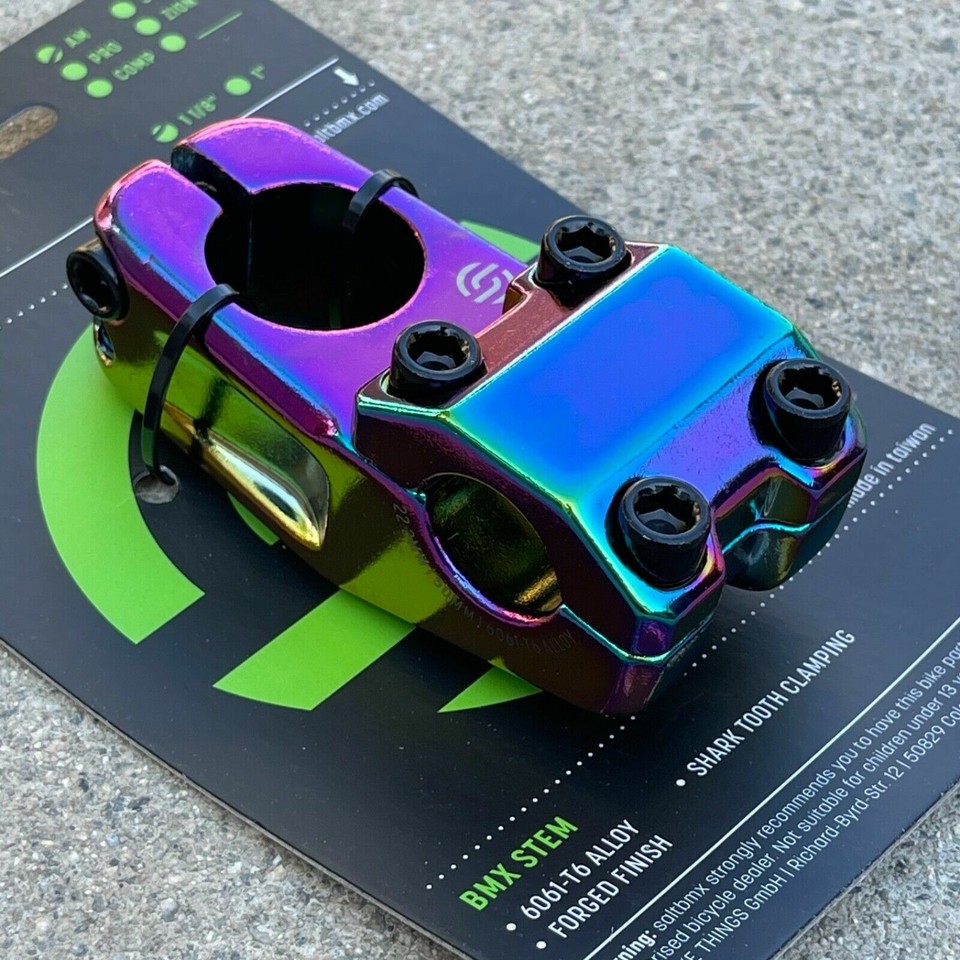 SALT AM STEM TOP LOAD OR FRONT LOAD OIL SLICK 1 1/8 BMX BIKE STEMS CULT ...