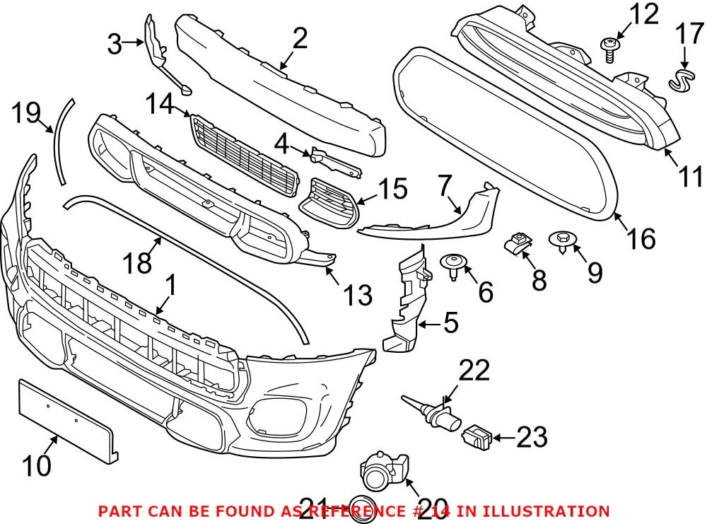 Genuine OEM Grille for Mini 51117360738 | eBay
