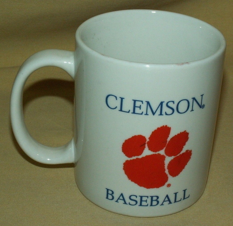 CLEMSON MUG UNIVERSITY TIGERS BASEBALL COFFEE TEA CUP LINYI USED ORANGE ...
