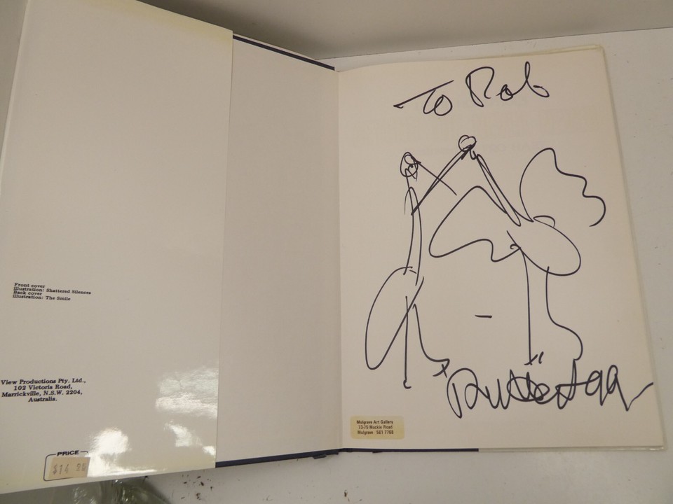 AUSTRALIA ARTIST PRO HART SIGNED DRAWING DANCING BROLGAS BEYOND THE ...