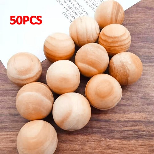50Pcs Natural Camphor Wood Ball Clothes Drawer Mildew Moth Insect ...