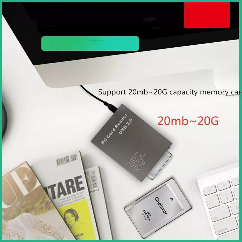 New USB 2.0 to PC ATA Flash Card PCMCIA Disk Memory Reader Adapter ...