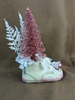Vintage Baby Shoe & Sugar Bell Christmas Decor handmade with a Pink ...