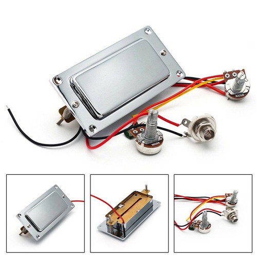 Electric Guitar Pickups Dual Mini Humbucker Pre-Wired W/ Volume Tone ...