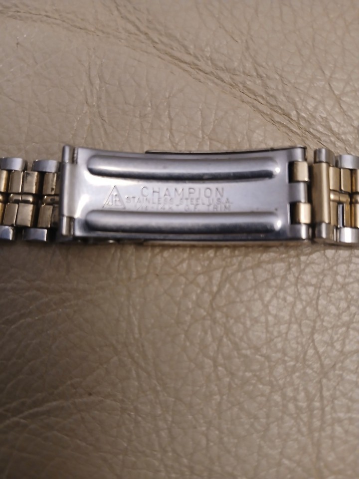 Vintage 18mm JB Champion Brick 14k Gold Filled Stainless Watch Bracelet ...