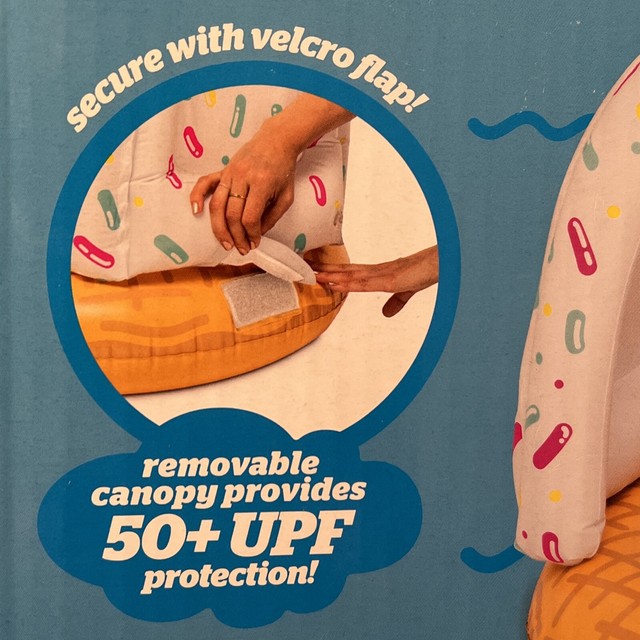 Baby Float Lil Canopy Ice Cream Cone 12m-36m Toddler Swim Raft Water ...