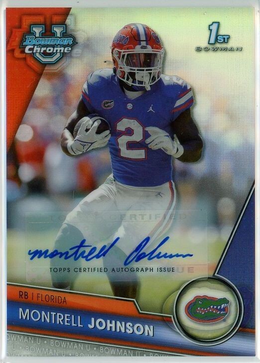 Montrell Johnson [Gators] 2023 Bowman University Chrome 1st Refractor ...