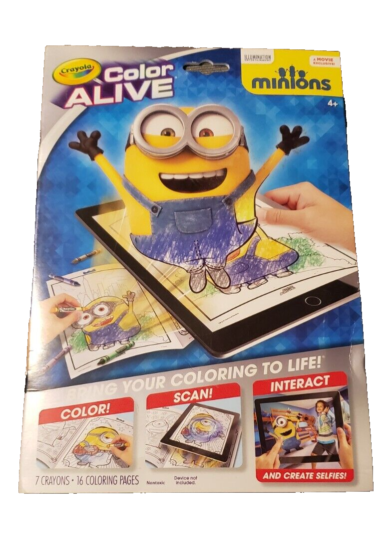 CRAYOLA Color Alive Minions Despicable Me Magic Coloring Pages with 7 ...