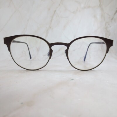 Safilo Elasta Eyeglasses Frame 7103-2HH Women's Brown Metal Half Rim ...