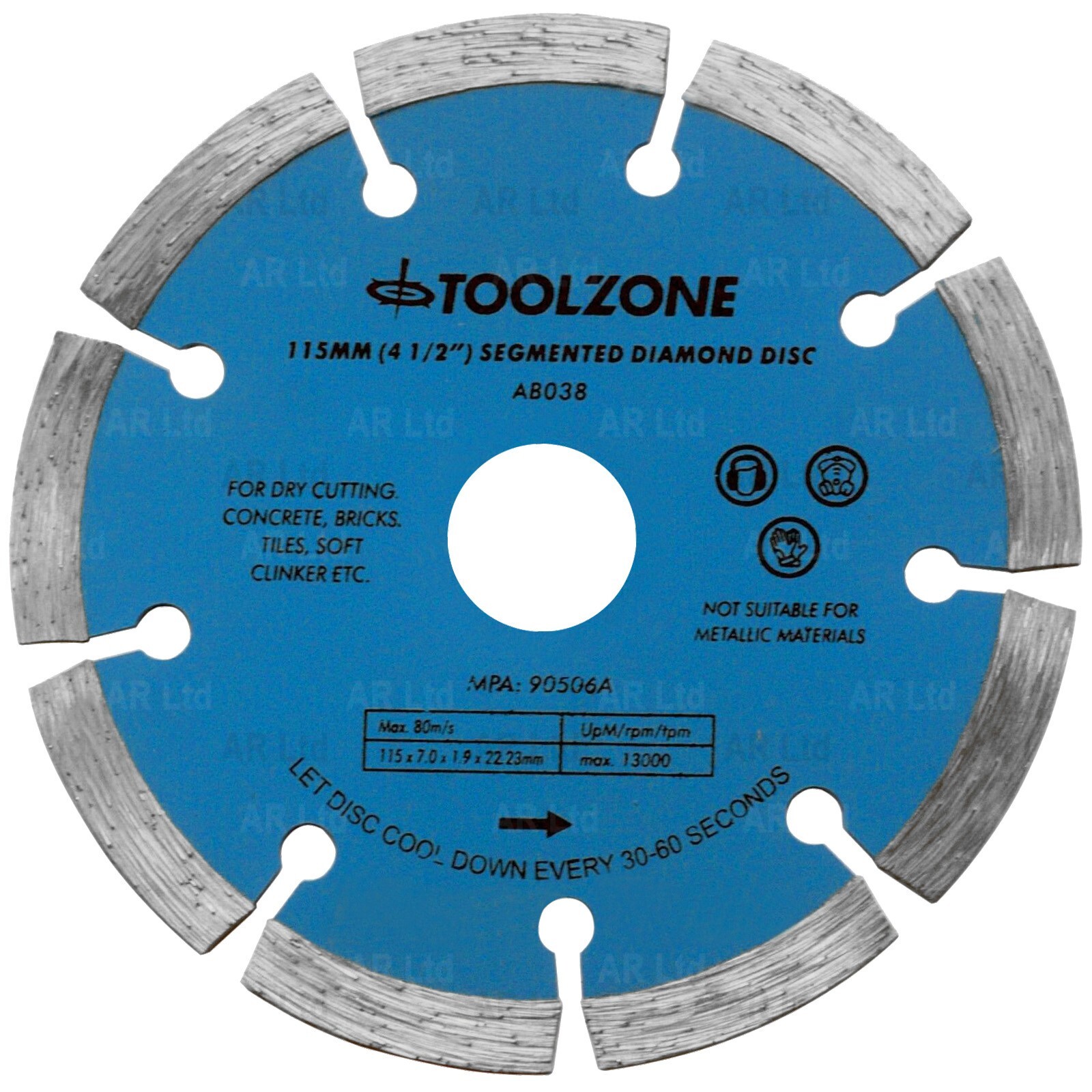 Diamond Cutting Disc Blade 4.5" Segmented masonry angle grinder Disc ...