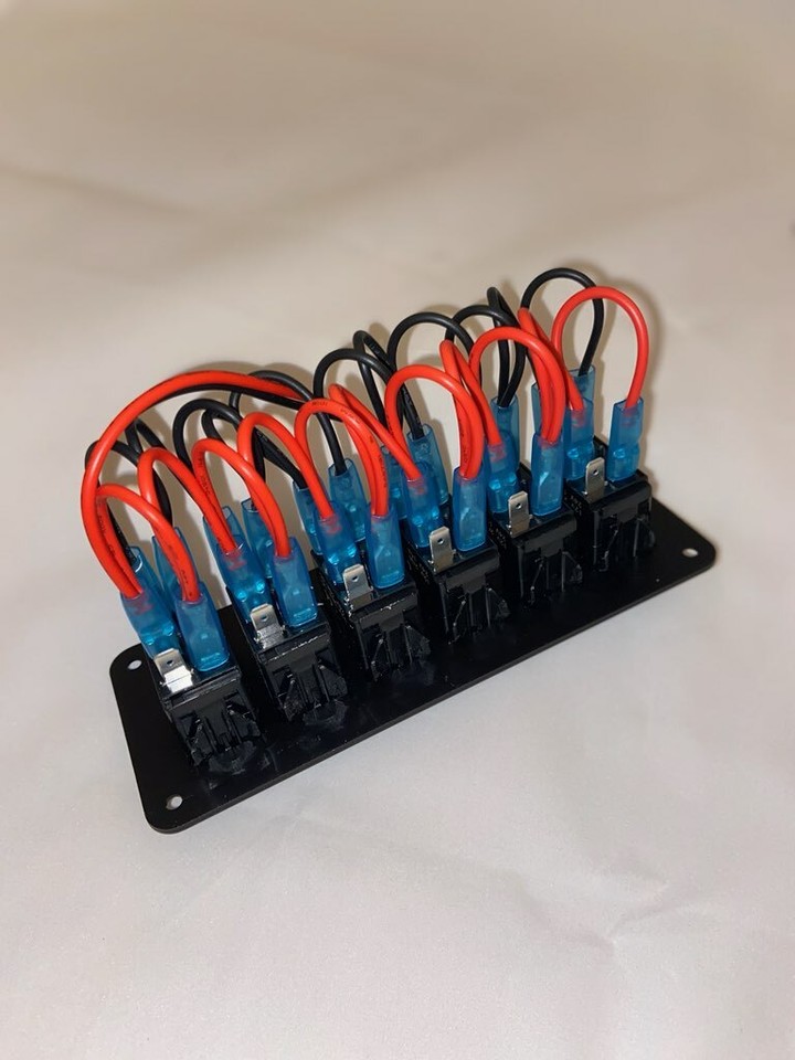 Race Car Fuse/Relay Panel Block 6Way COMPACT W/SWITCHES Custom ...