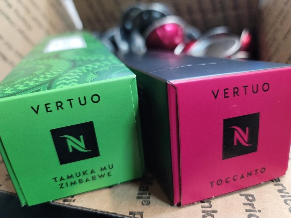 Nespresso VERTUO TOCCANTO 70 & TAMUKA MU ZIMBABWE 70 Total 140 Capsules ...