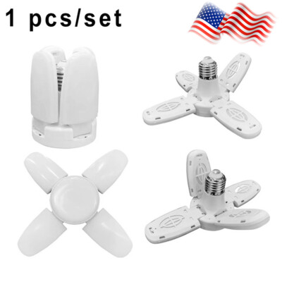 E27 LED Bulb Fan Blade Lamp Foldable Led Light Bulb 6500K For Home ...