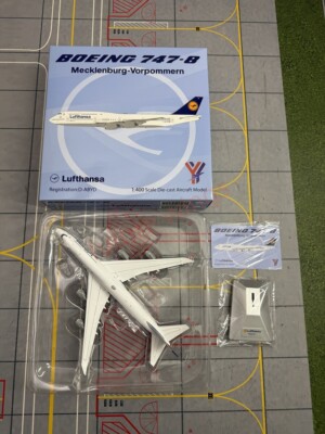 YY Wings 1/400 Lufthansa Airlines B747-8 D-ABYD/D-ABY/YI Aircraft Model ...