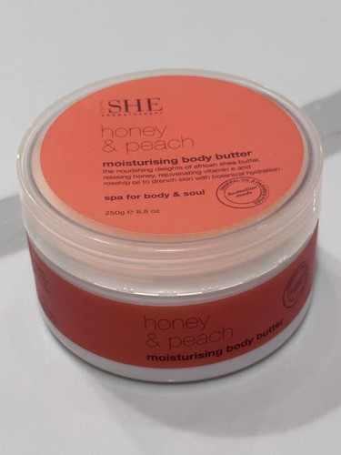 Om She Aromatherapy Honey & Peach Moisturizing Body Butter | eBay