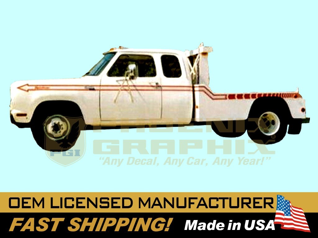 1977 1978 1979 Dodge RETRIEVER Wrecker Tow Truck W D300 Stripe Decal ...