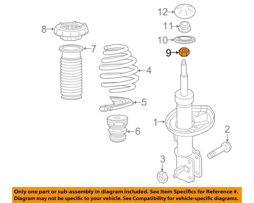 GM OEM 10-22 Cascada Front Suspension Struts Components-Top Nut ...