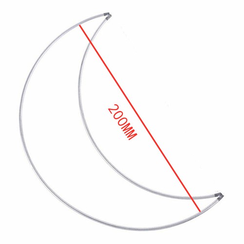 4x Metal Half Crescent Moon Steel Dream Catcher Macrame Craft Hoop DIY ...