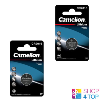 2 CAMELION CR2016 BATTERIES LITHIUM 75 mAh 3 V COIN CELL DL2016 1BL EXP ...