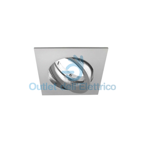 Fosnova 64761 Lem Spotlight Recessed Squared Adjustable Chrome GU5, 3 ...