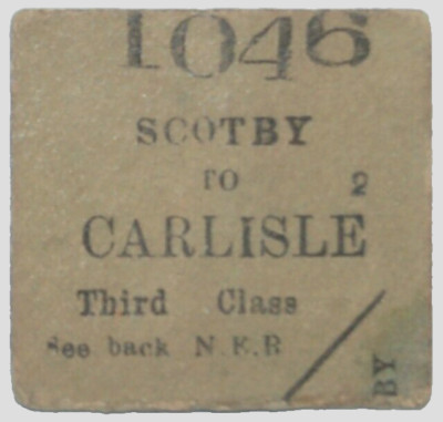 North Eastern Railway, Scotby (cl.1959) to Carlisle, 3rd Cl Railway ...