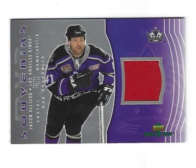 Jason Allison, 2003-04 Upper Deck MVP Souvenirs Jersey card, # S15, L.A ...