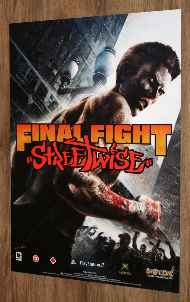 Final Fight Streetwise very rare Promo Poster 59x42cm Playstation 2 ...