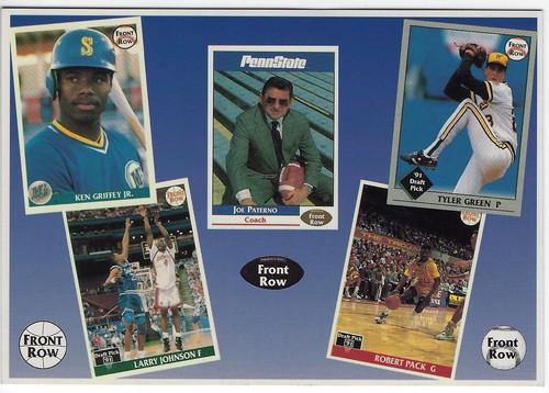 Joe Paterno 1991 Front Row Collector's Club Promo Card & Original ...