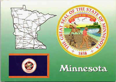Postcard Minnesota The Great Seal of the State of Minnesota 1858 | eBay