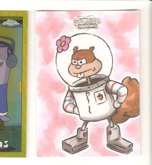 Sandy Cheeks - Kang Jing 2025 Topps Chrome SpongeBob Sketch Card #1/1 ...