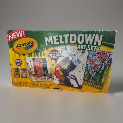 Crayola Meltdown Art Set New Sealed Melted Crayon Art Kit Set w ...