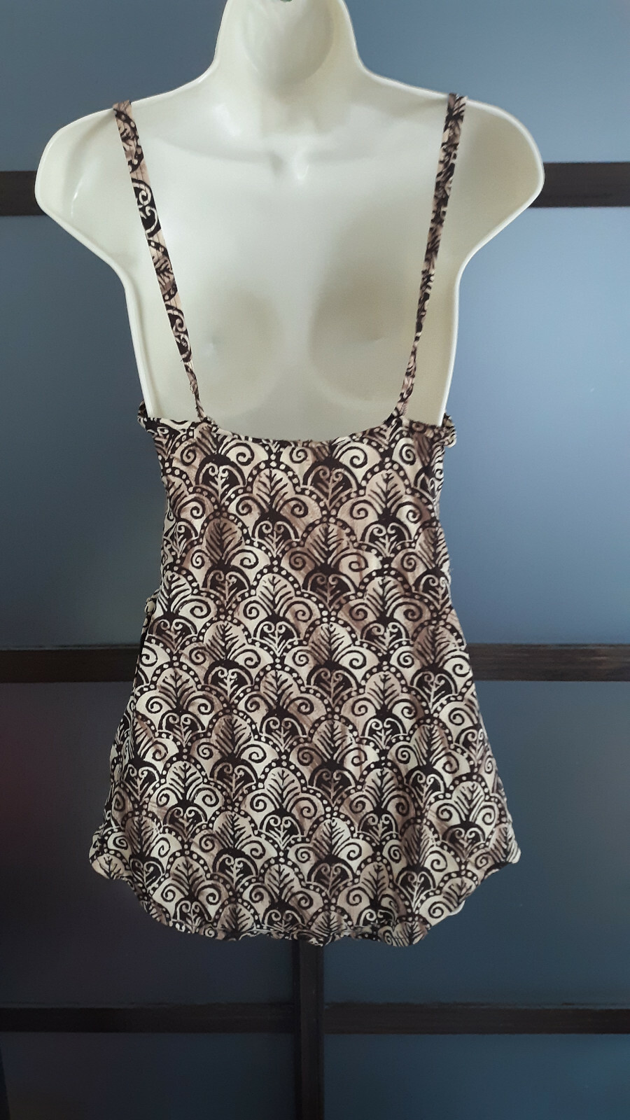 Ceeb Swimsuit Bathing Suit Sz 12 M Brown Beige Unique Skirted | eBay