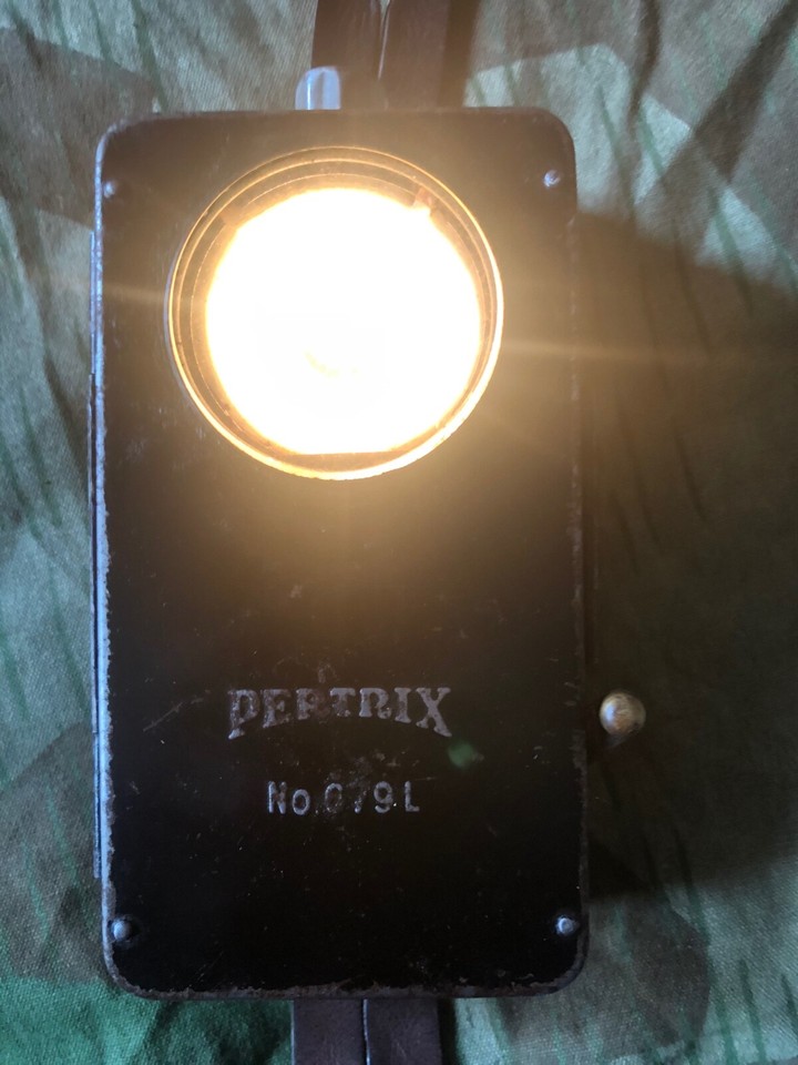 WW2 WWII GERMAN TORCH FLASHLIGHT LATERN PERTRIX 679L WEHRMACHT MILITARY ...