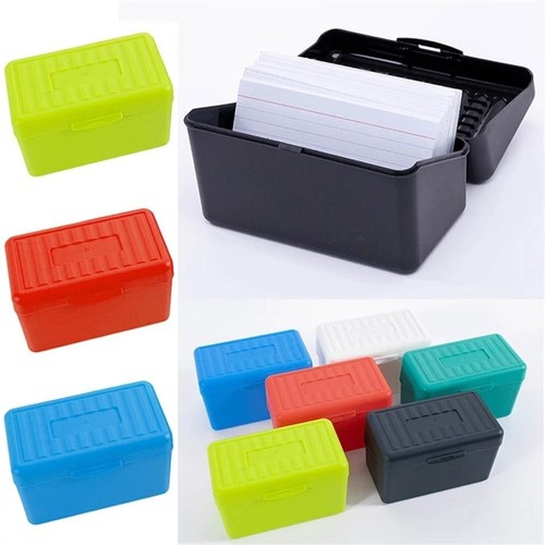 Desktop Card Storage Box Index Cards Organizer Tabbed Flashcards | eBay ...
