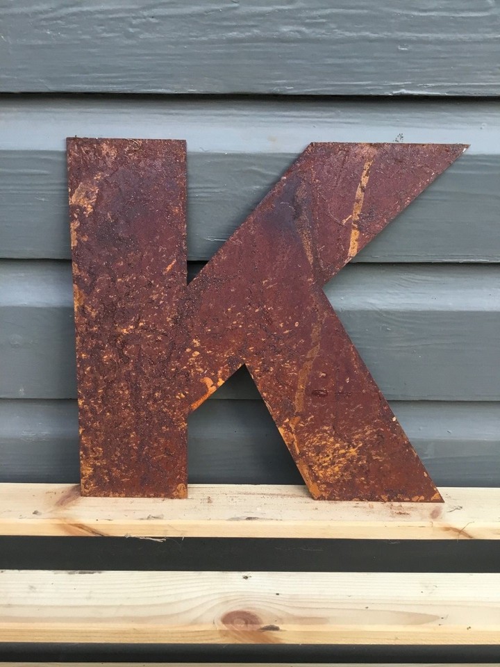 10 Inch rusty metal letters and numbers shop sign home COMBINED POSTAGE ...