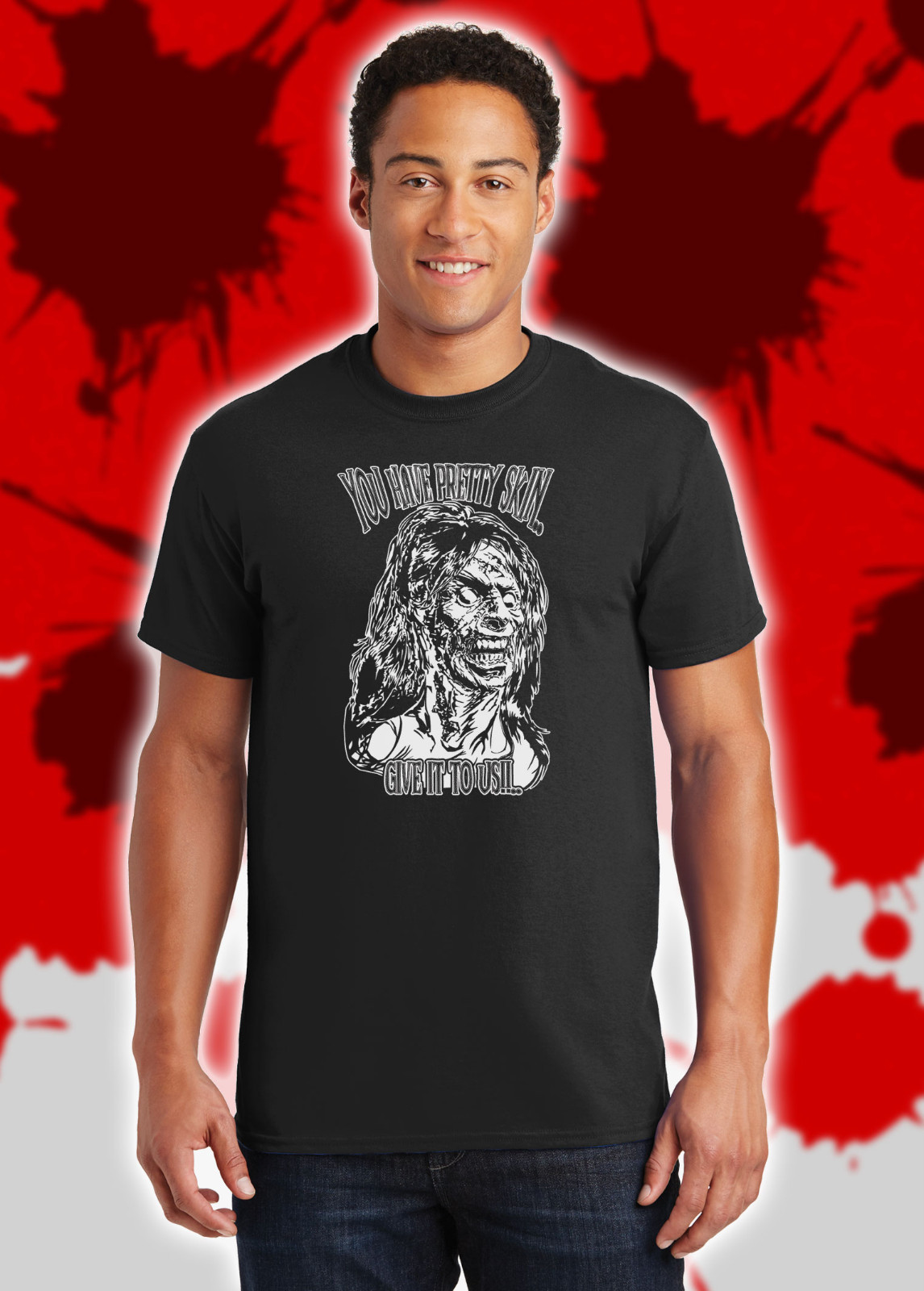 Pretty Skin Join Us Deadite Evil Dead Possessed Basment Zombie Shirt ...