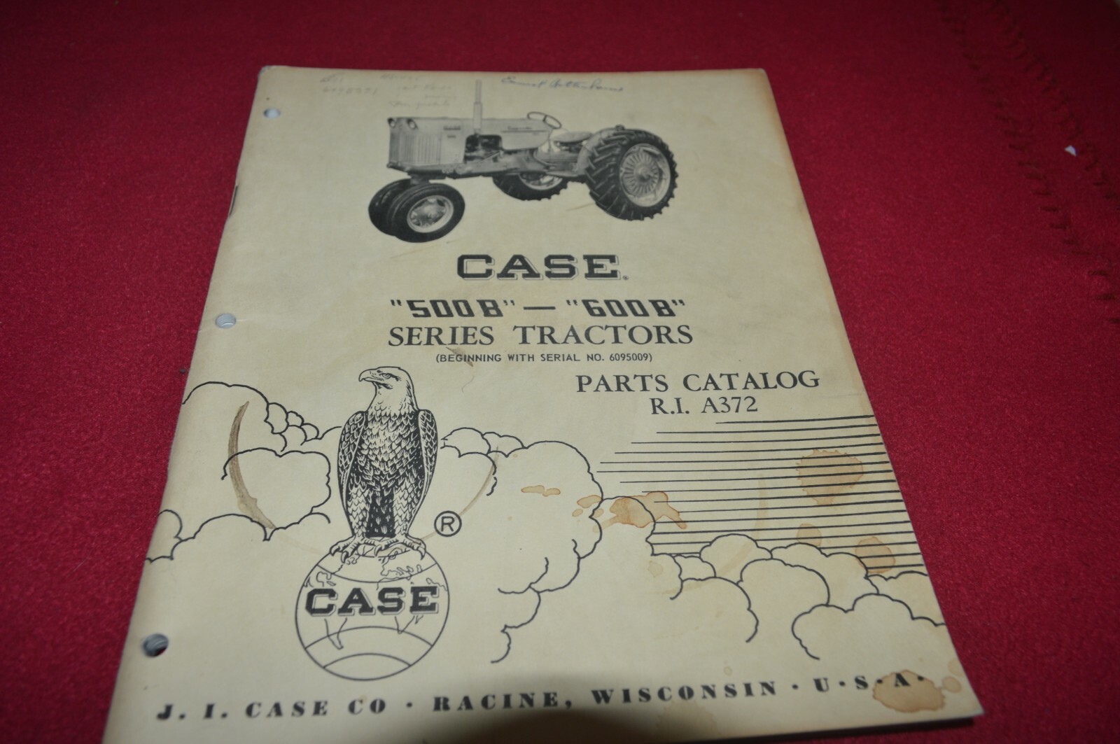 Case 500B Tractor Dealer's Parts Book Manual MFPA | eBay