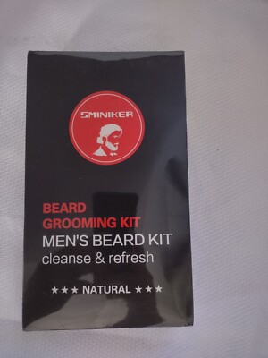 Sminiker Beard Grooming Kit Mens Cleanse & Refresh - Natural kit NIB | eBay