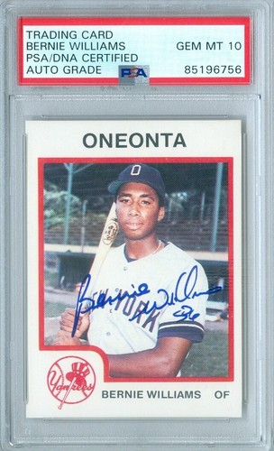 Bernie Williams 1987 Pro Cards #2508 RC Autograph PSA DNA Gem Mint 10 ...