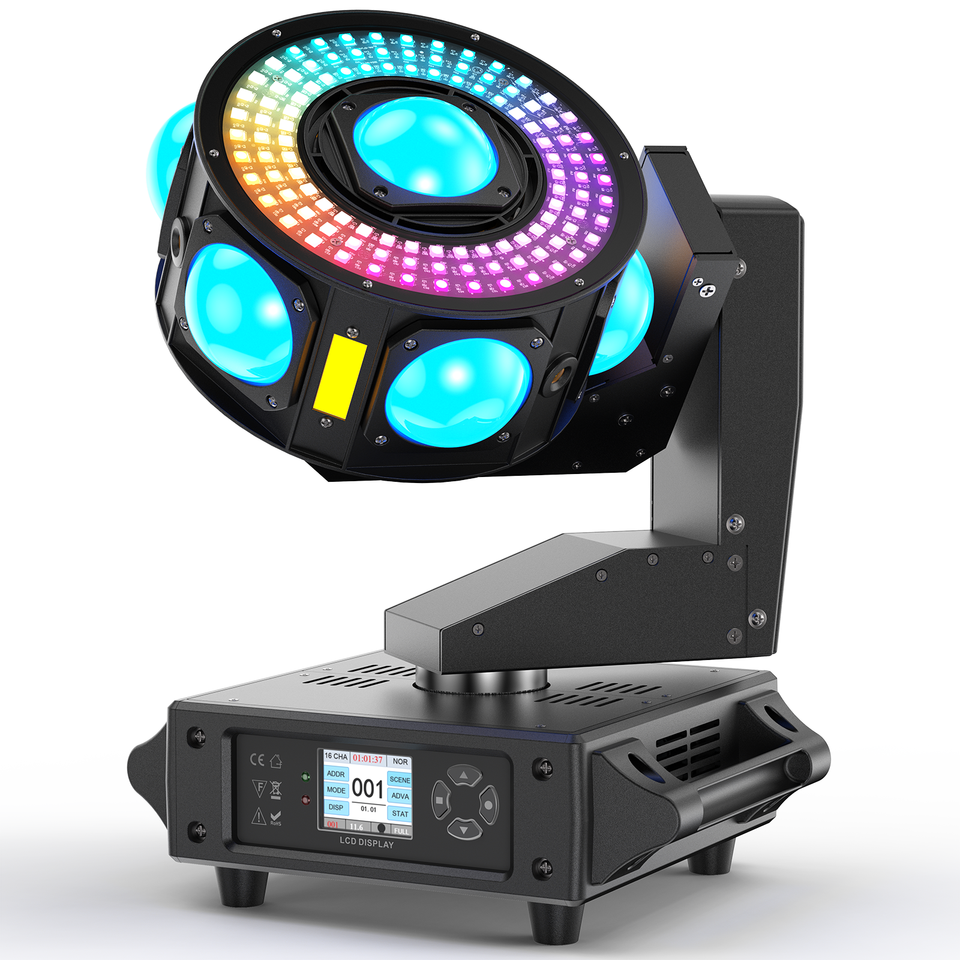 3-Axis 180W LED RGBW Laser Moving Head Light Beam Stage DMX Spot Disco ...