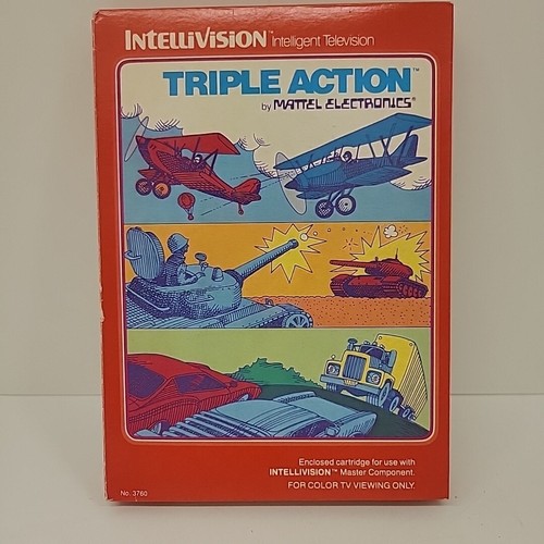 Triple Action Mattel Electronics Intellivision 1981 CIB Complete And ...
