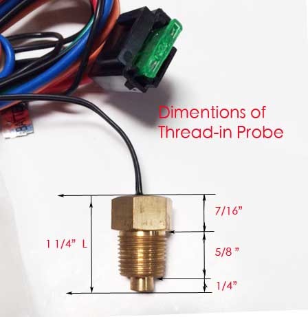 NEW Adjustable Electrical Cooling Fan Controller Kit Thread-in Probe ...