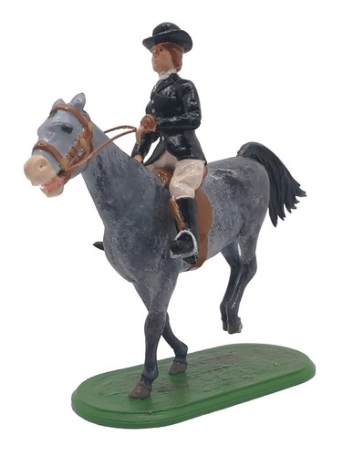 HJ RURAL SCENES 1/32 LADY HORSE RIDER IN FORMAL BLACK JACKET & HAT ...
