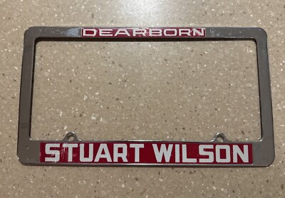 Rare Stuart Wilson Ford License Plate Frame Ford Automobile Dearborn ...